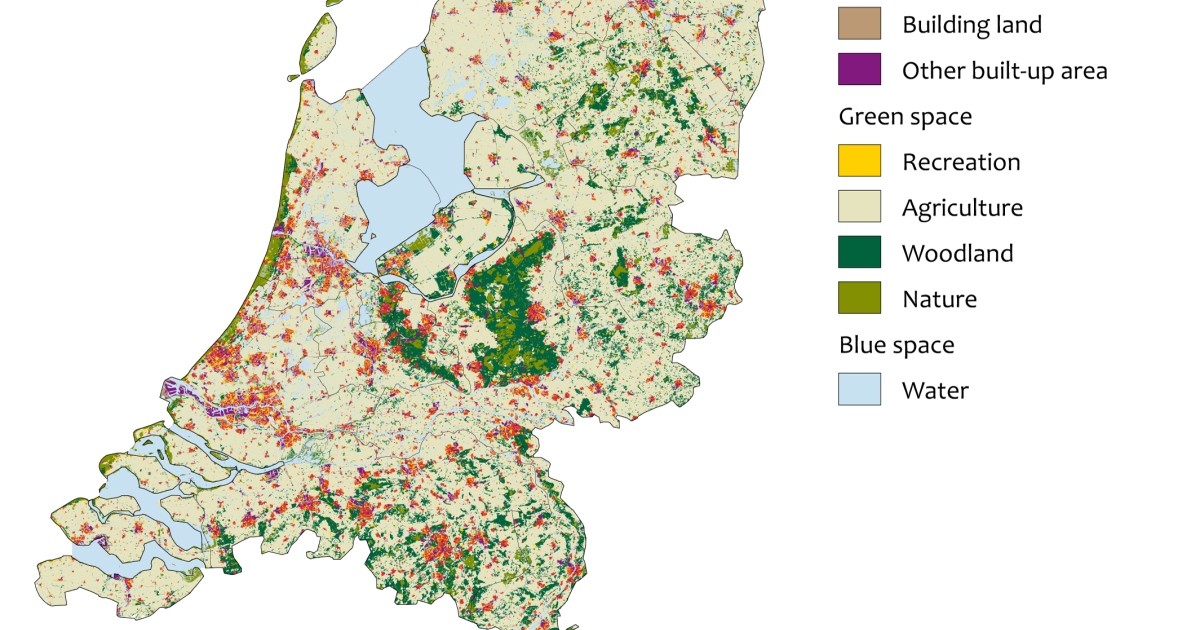 Land use in the Netherlands, 2012 | Compendium voor de Leefomgeving
