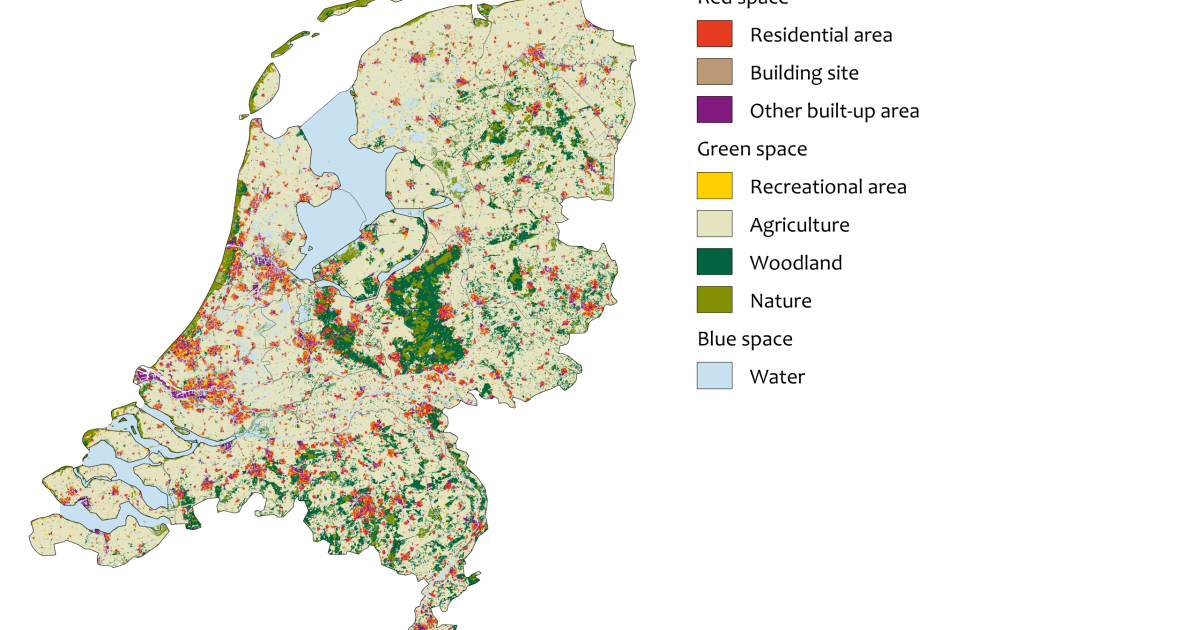Land use in the Netherlands, 2015 | Compendium voor de Leefomgeving