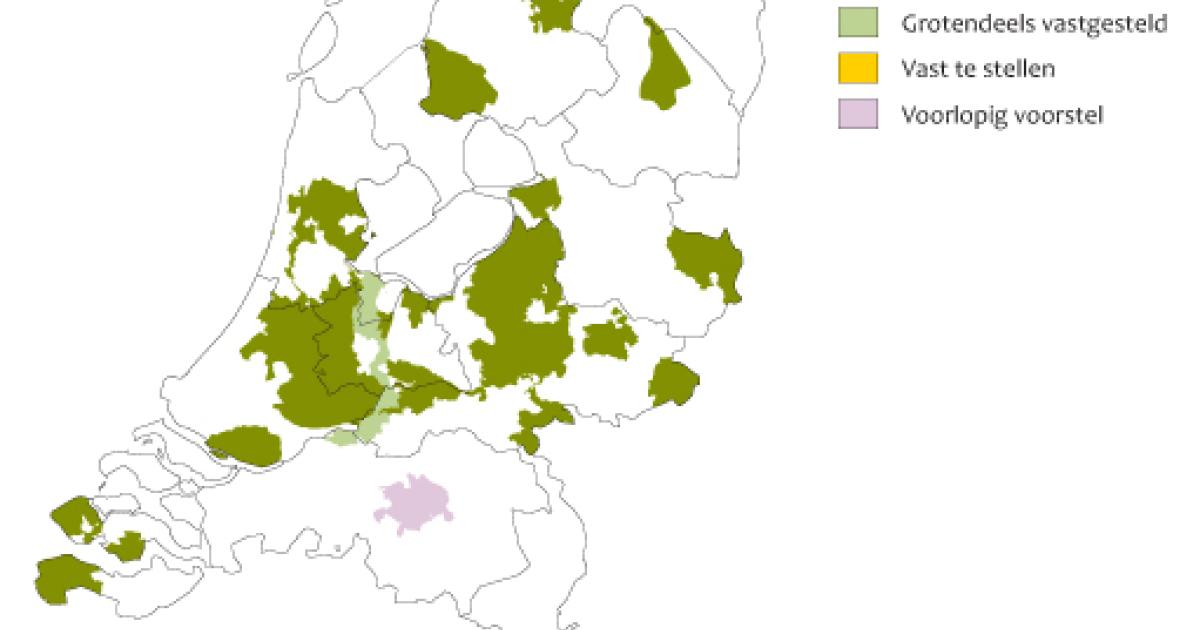 Begrenzing nationale landschappen | Compendium voor de Leefomgeving