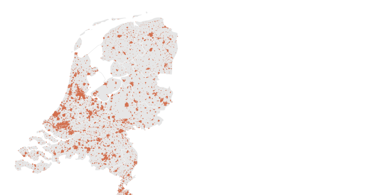 Wonen binnen bestaand bebouwd gebied, 2000 - 2016 | Compendium voor de ...